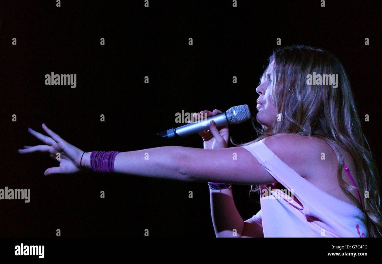 Teenage soul singer Joss Stone performs live on stage at the Sheperd's ...