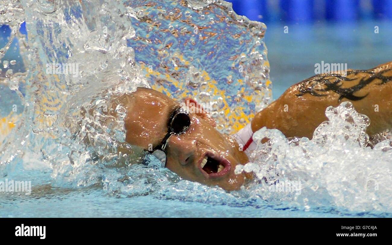 Great Britain's Andrew Lindsay completes during the heats of the Men's ...