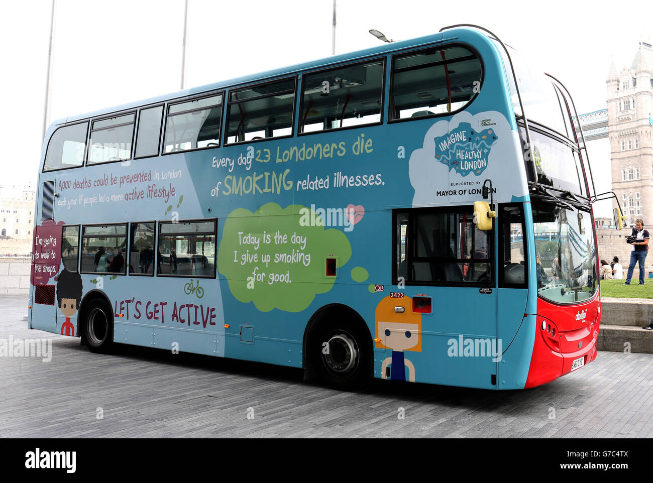 London health bus launch Stock Photo - Alamy