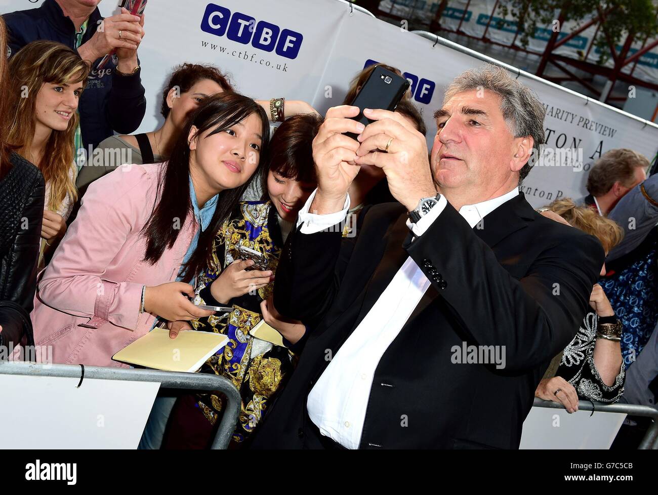 Jim Carter attending an exclusive charity screening of Downton Abbey at ...