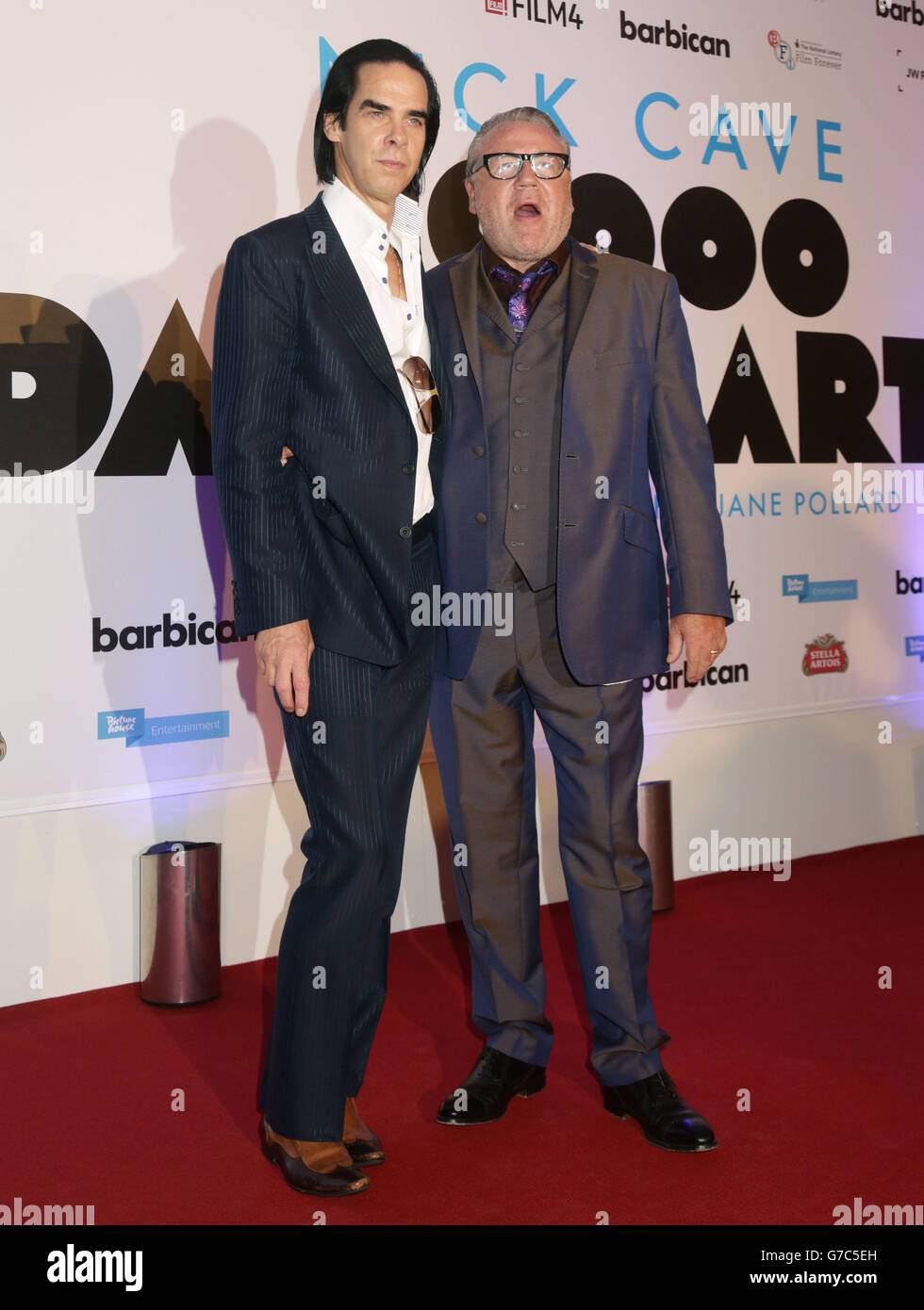 Nick cave ray winstone arriving gala screening hi-res stock photography ...