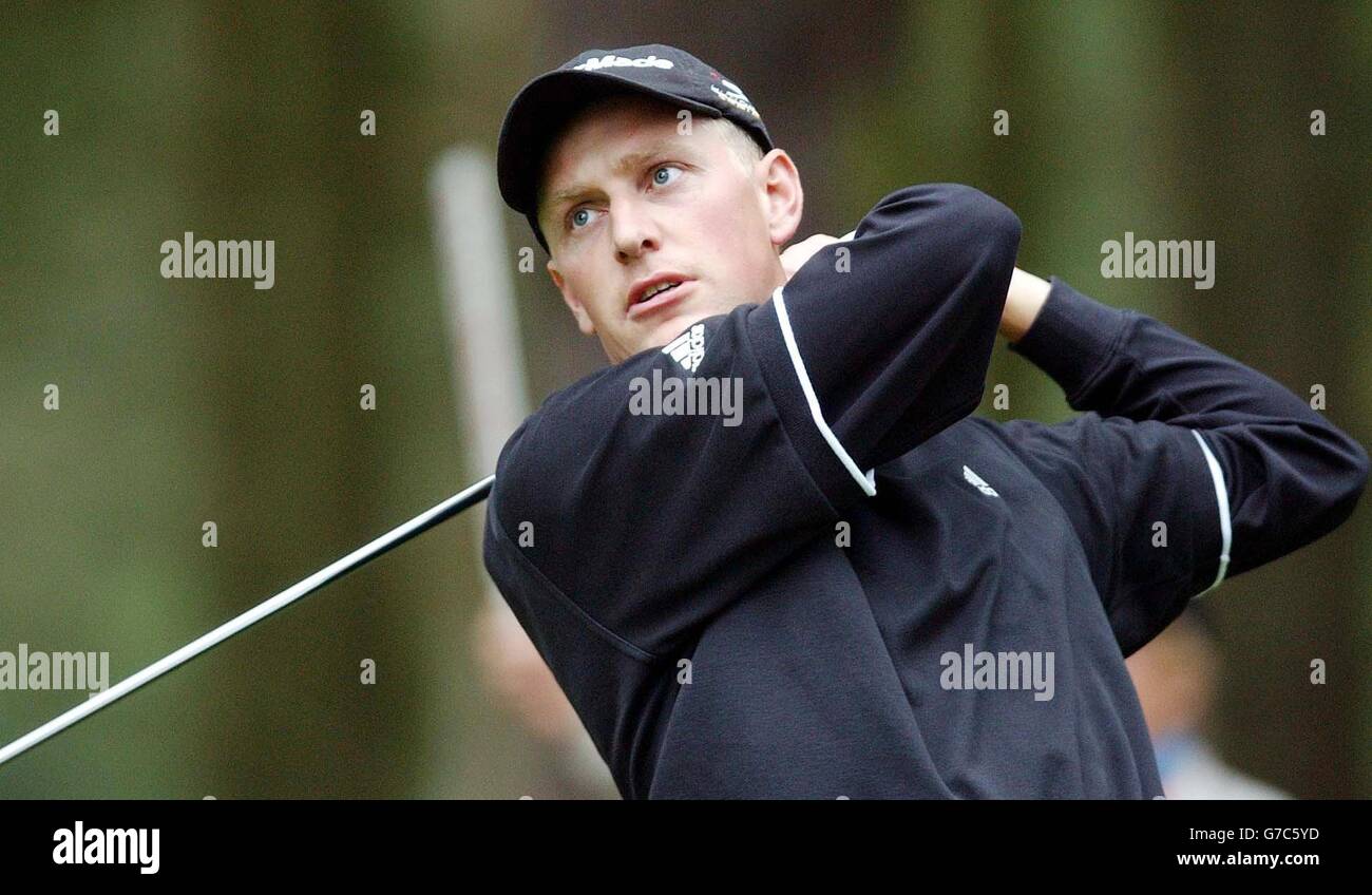 HERITAGE GOLF TOURNAMENT. England's Simon Wakefield hits off the 18th ...