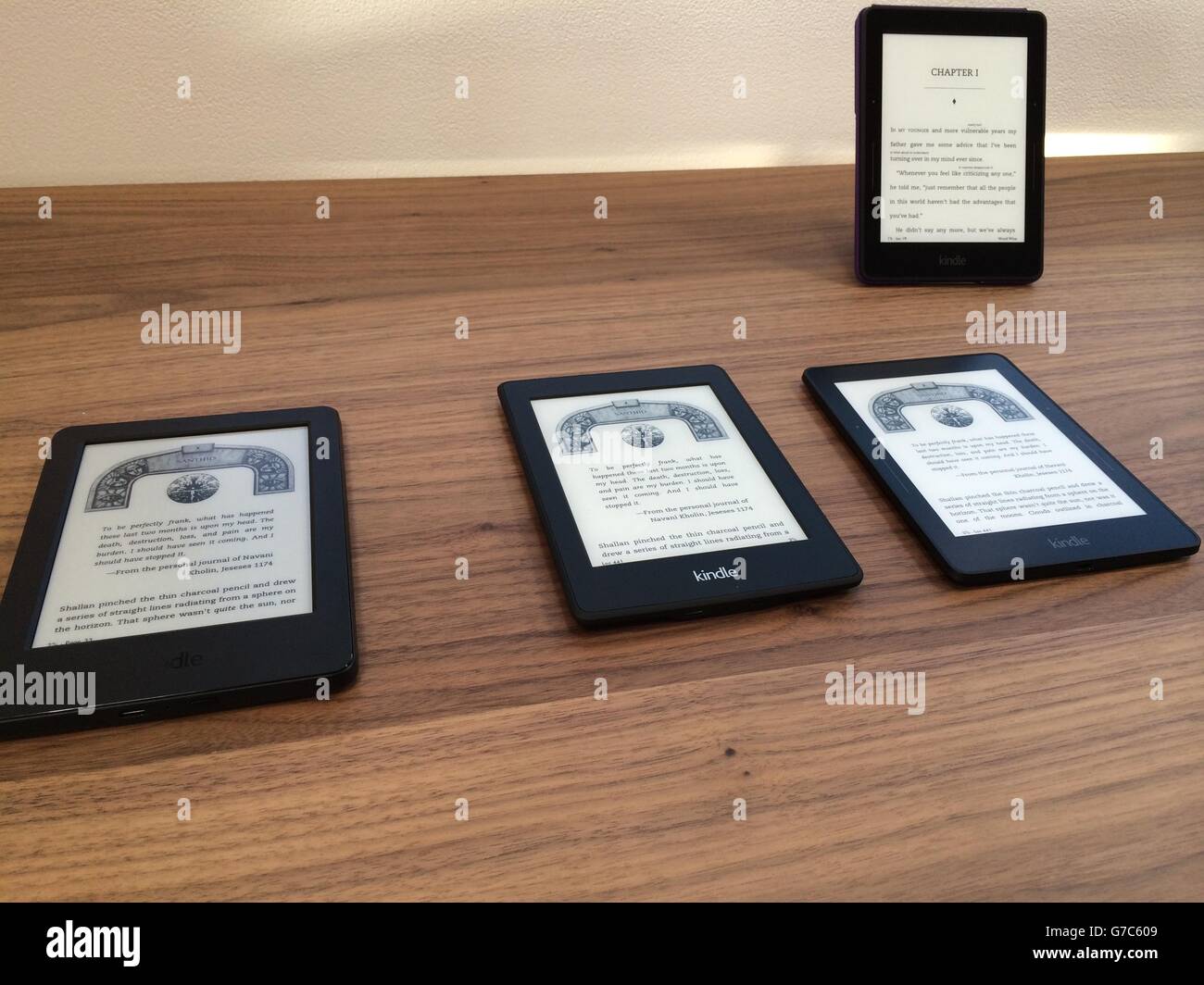 The new Amazon Kindle which has been updated, doubling the storage ...
