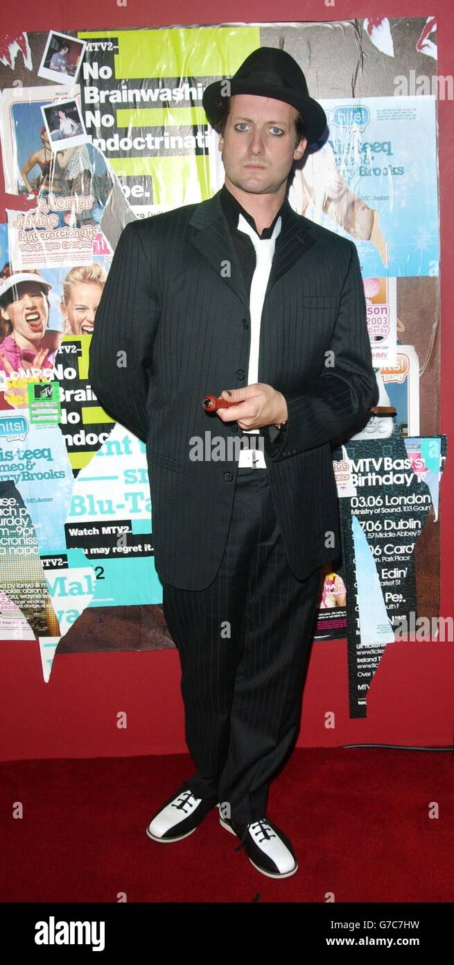 MTV's TRL - Tre Cool from punk rock group Green Day Stock Photo - Alamy