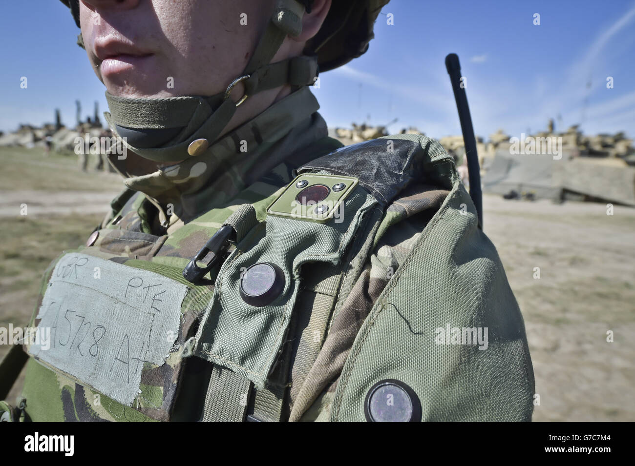 Previously unreleased picture dated 19/09/14 of the shoulder sensors of ...