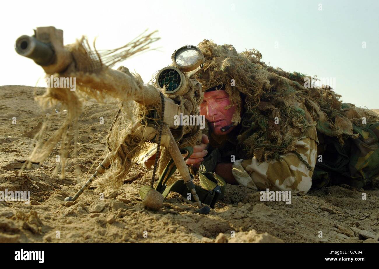 Johnathon Tointon, a sniper from 51 Squadron RAF Regiment based at RAF ...