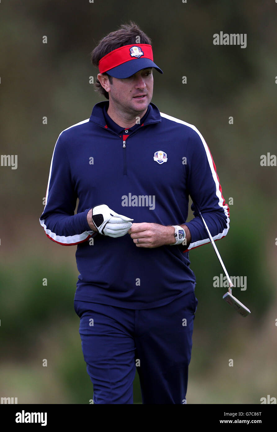 USA's Bubba Watson during a practice session at Gleneagles Golf Course ...