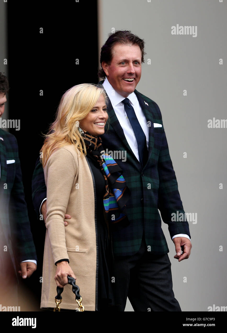 Team USA's Phil Mickelson with wife Amy during the opening ceremony of ...