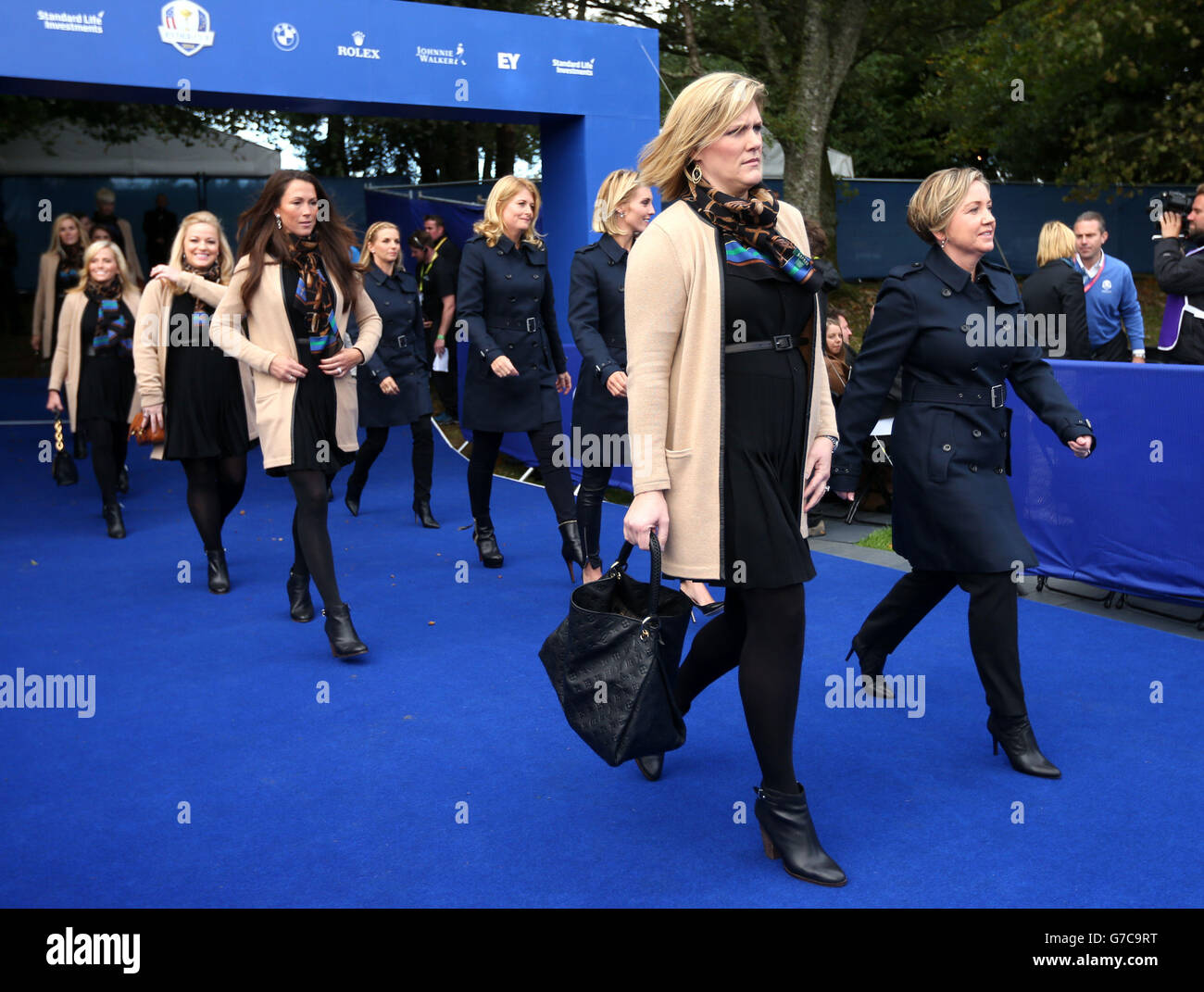 Kim Johnson (left) and Helen Gallacher during the opening ceremony of ...