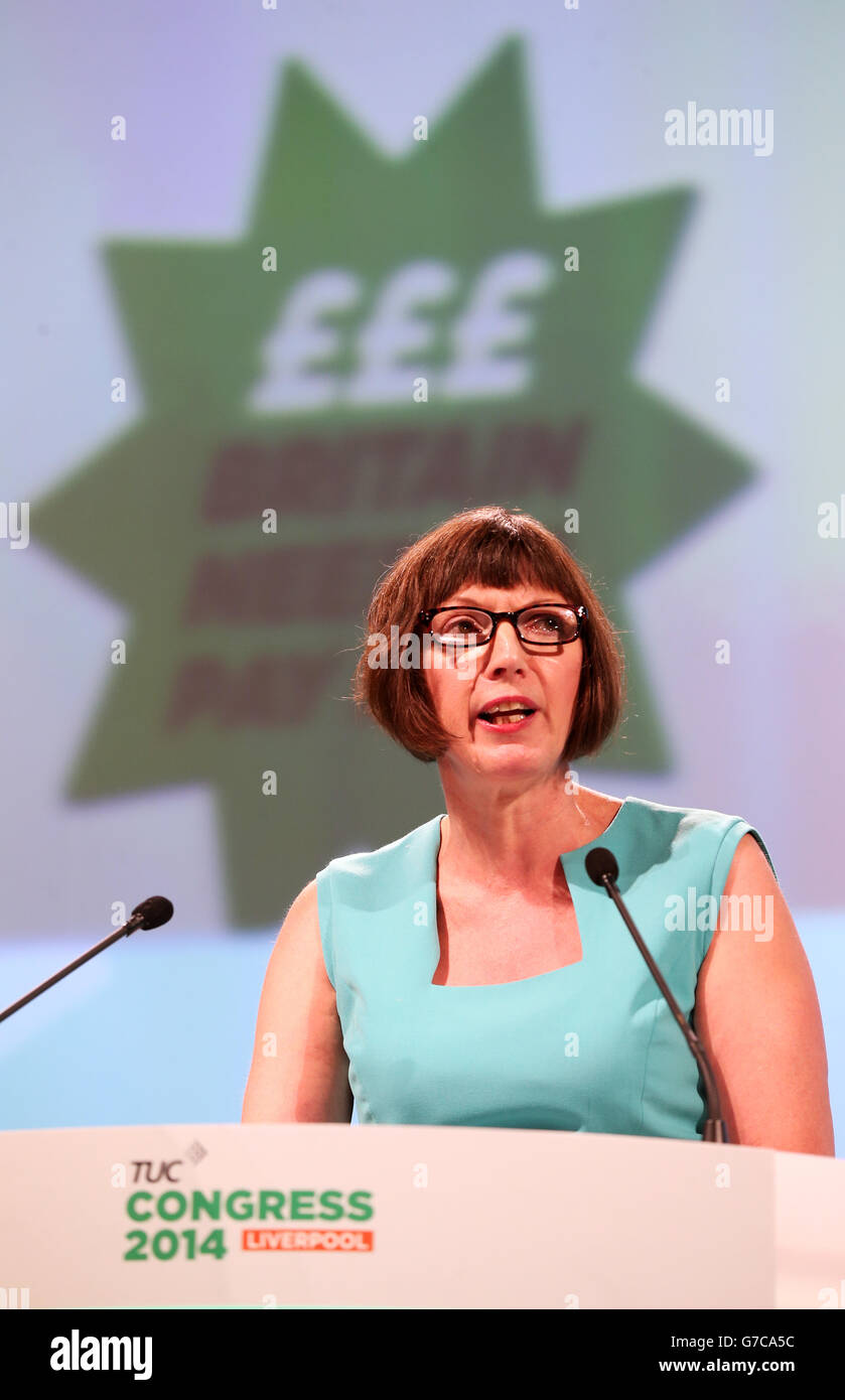 General secretary of the TUC , Frances O'Grady during her key note ...