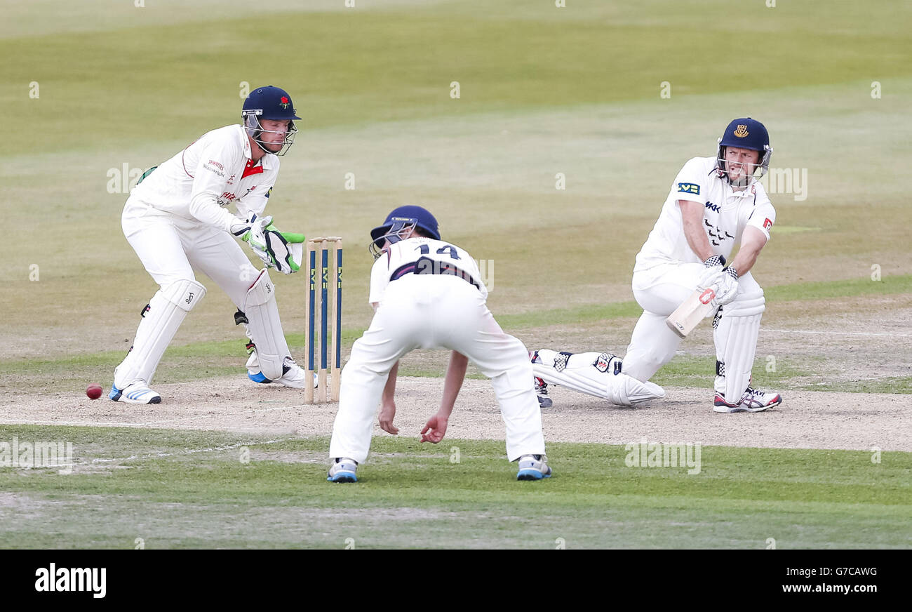 Sussex's Ed Joyce batting against Lancashire during the LV County ...