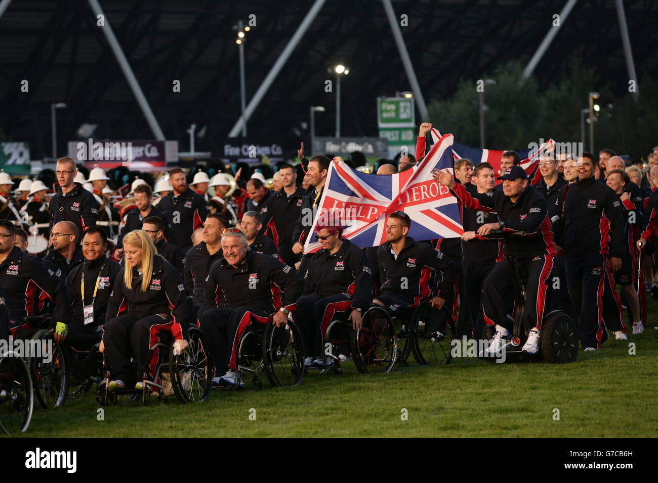 Members of the British team during the opening ceremony of the Invictus ...