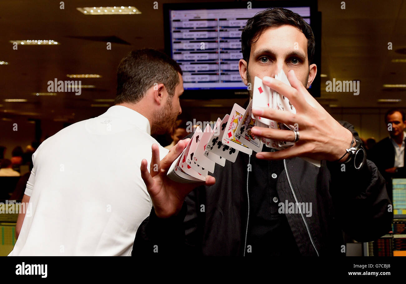 Magician Dynamo on the trading floor during the BGC Partners Charity ...