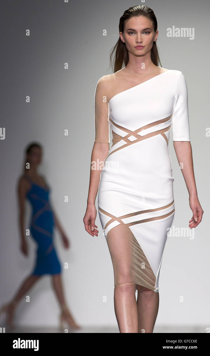 Half length mid catwalk runway model models modelling designer designs ...