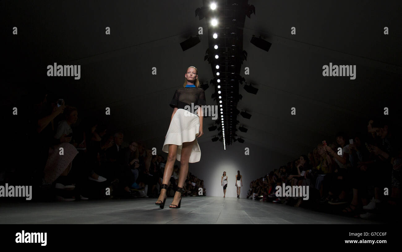 Models on the catwalk during the David Koma catwalk show at the ...