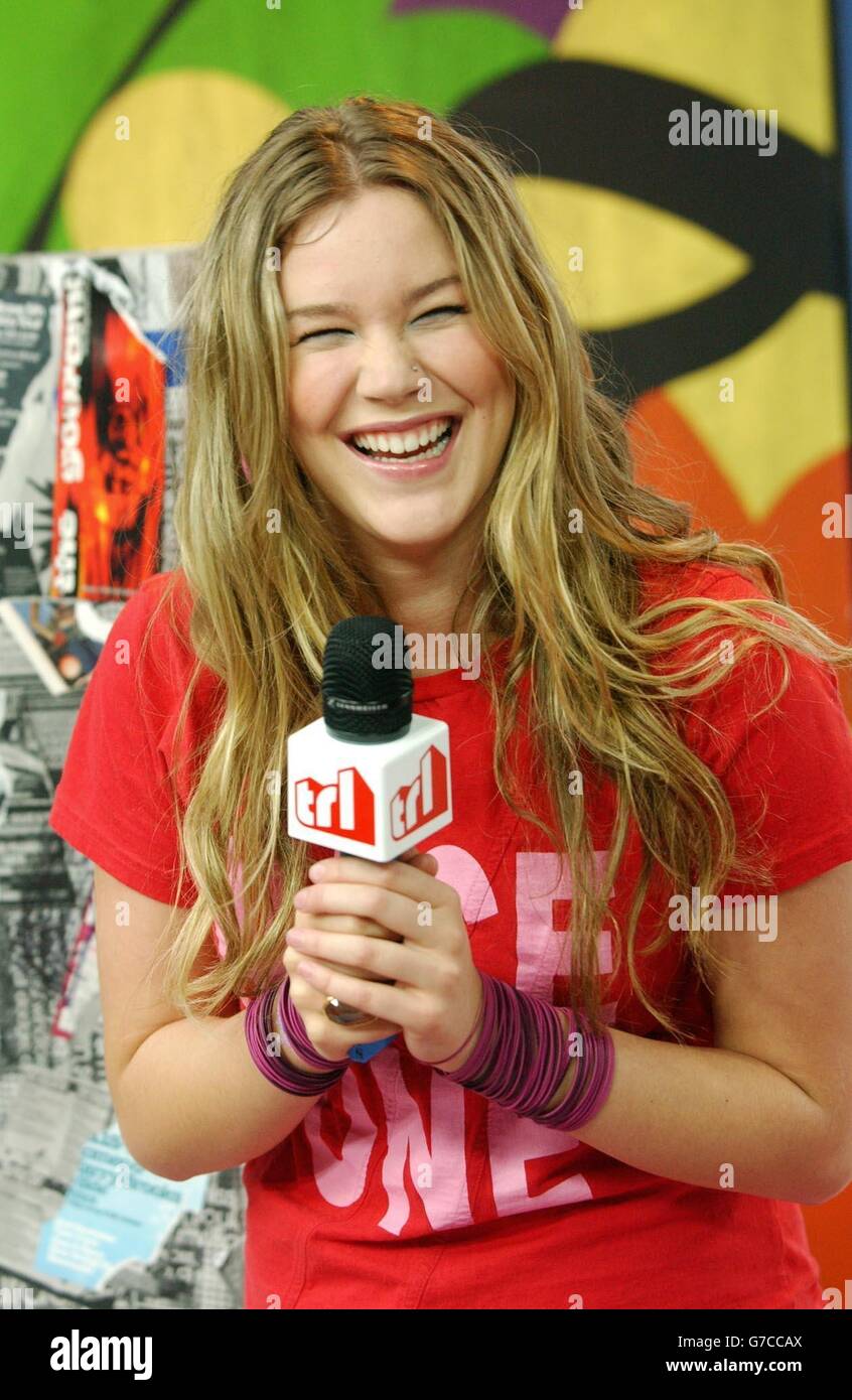 Teenage soul singer Joss Stone during her guest appearance on MTV's TRL ...