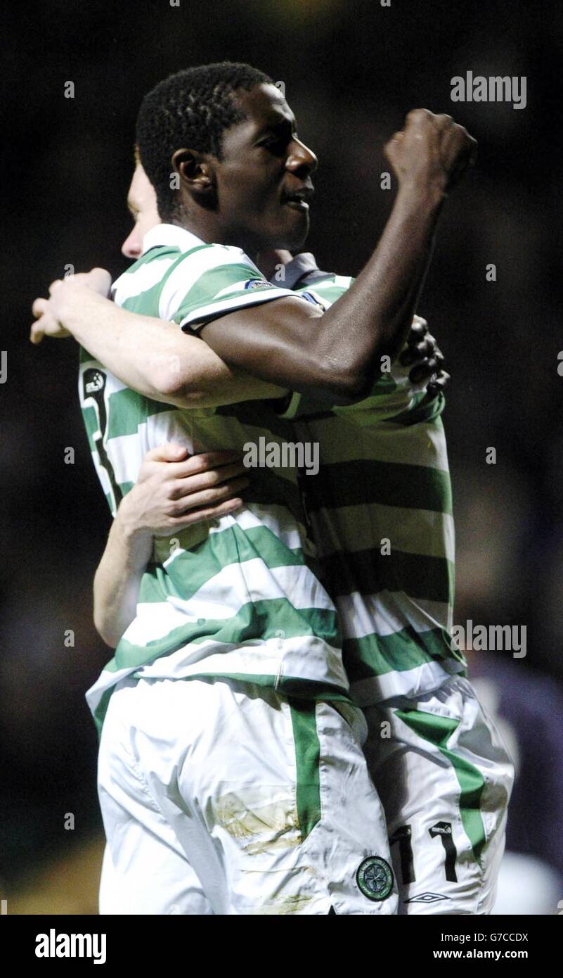 Celtic's Momo Sylla celebrates scoring against Falkirk during their ...