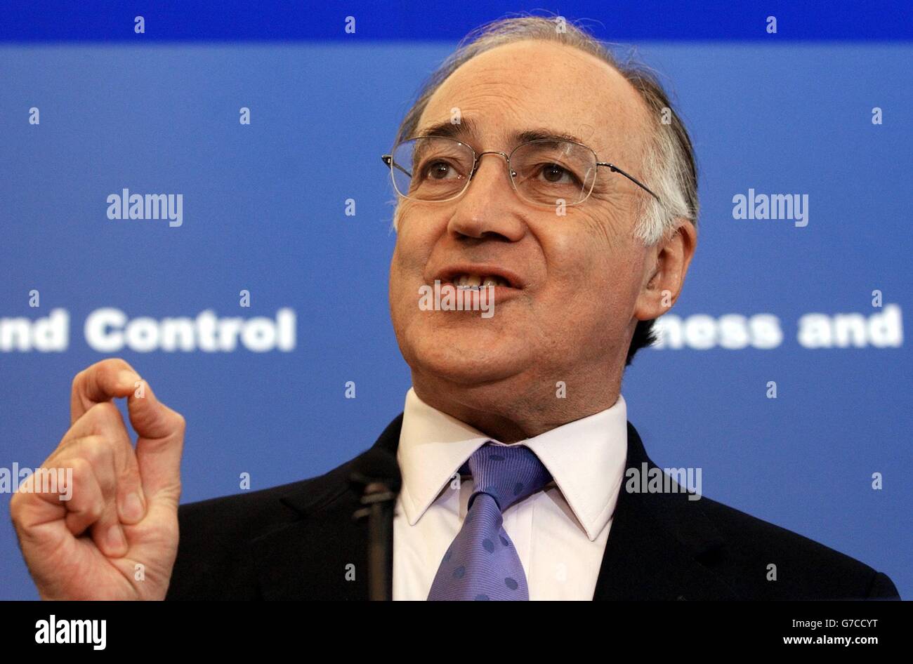 Conservative Party leader Michael Howard speaks on asylum in London. A ...