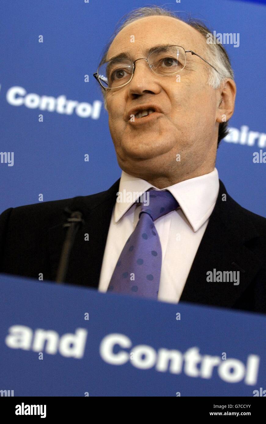 Conservative Party leader Michael Howard speaks on asylum in London. A ...