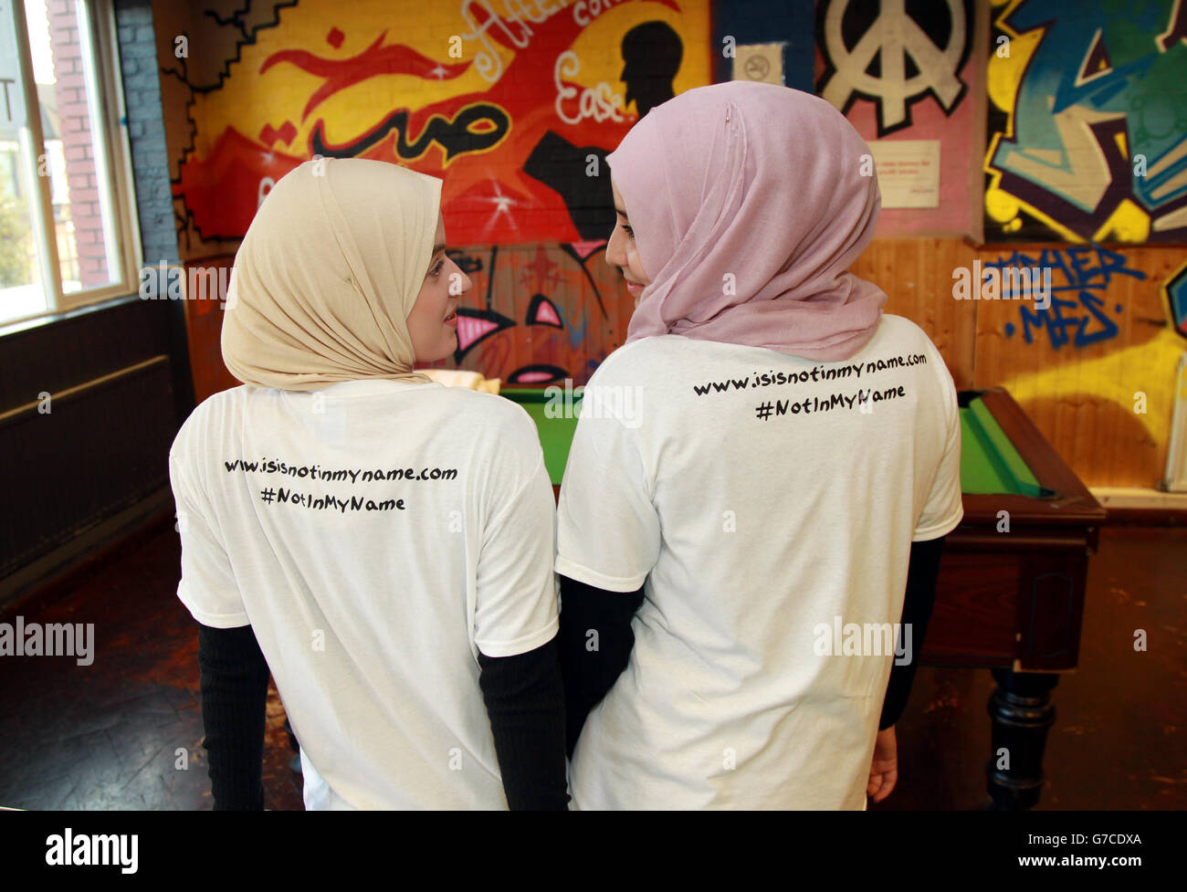 Previously unreleased image dated 16/09/14 of young British Muslims ...