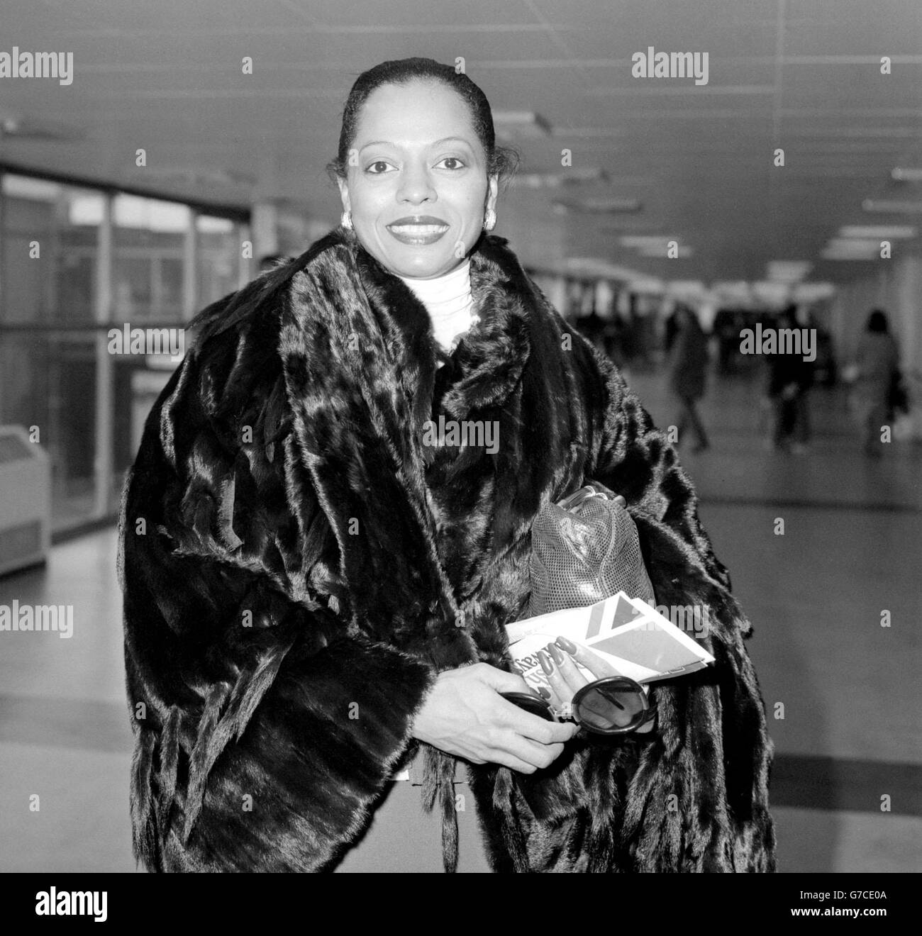 Singer Diana Ross at London's Heathrow airport when she left for New ...