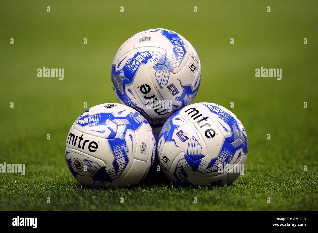 Football ball matchball match ball blue official ampics hi-res stock photography and images - Alamy