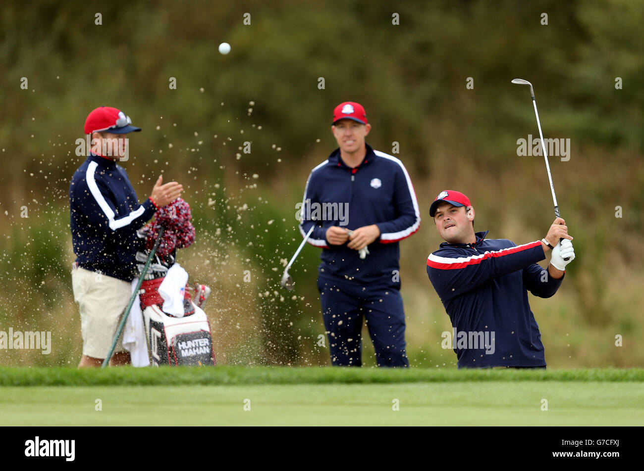 USA's Patrick Reed during a practice session at Gleneagles Golf Course ...