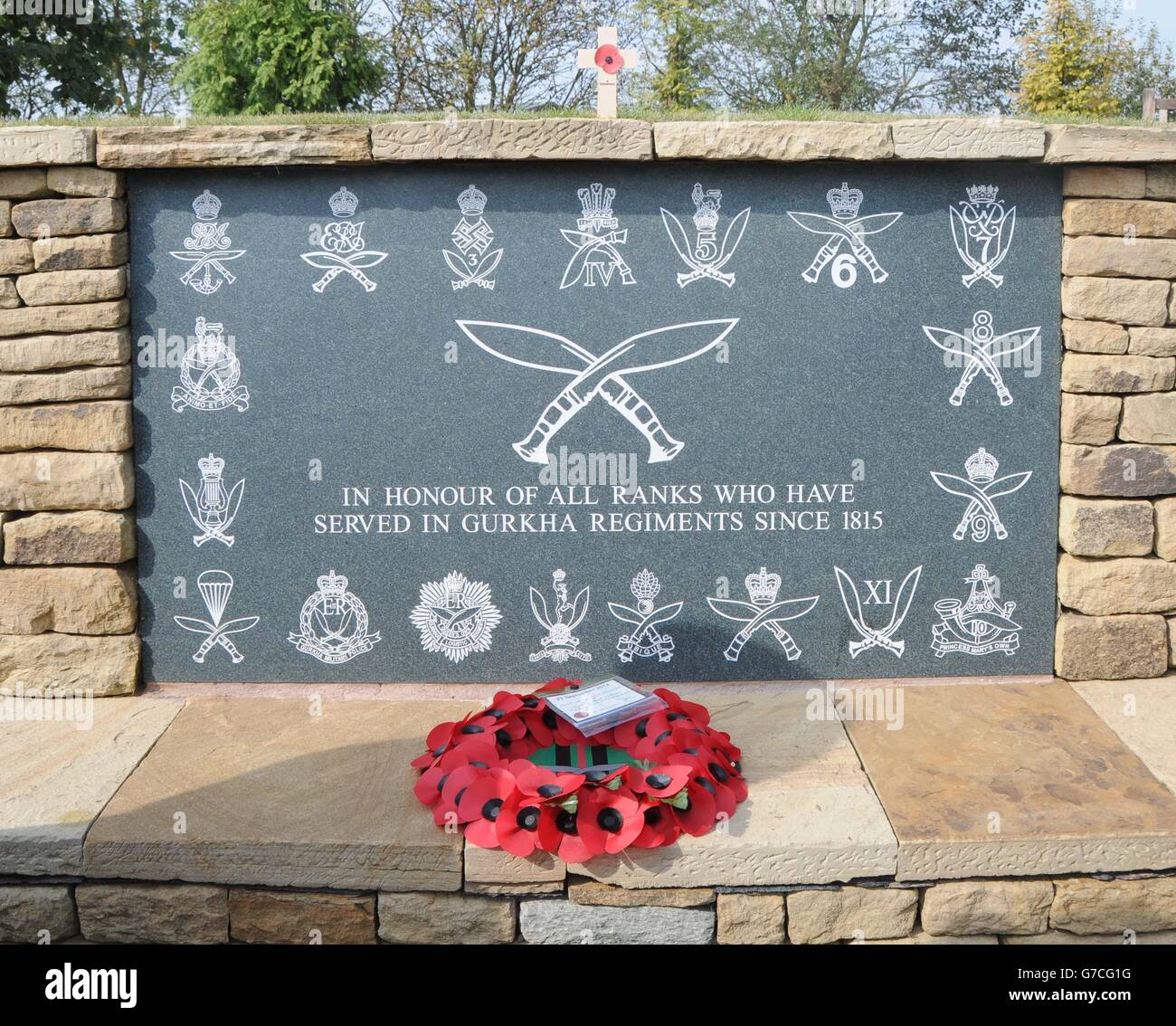Gurkhas memorial unveiled Stock Photo - Alamy