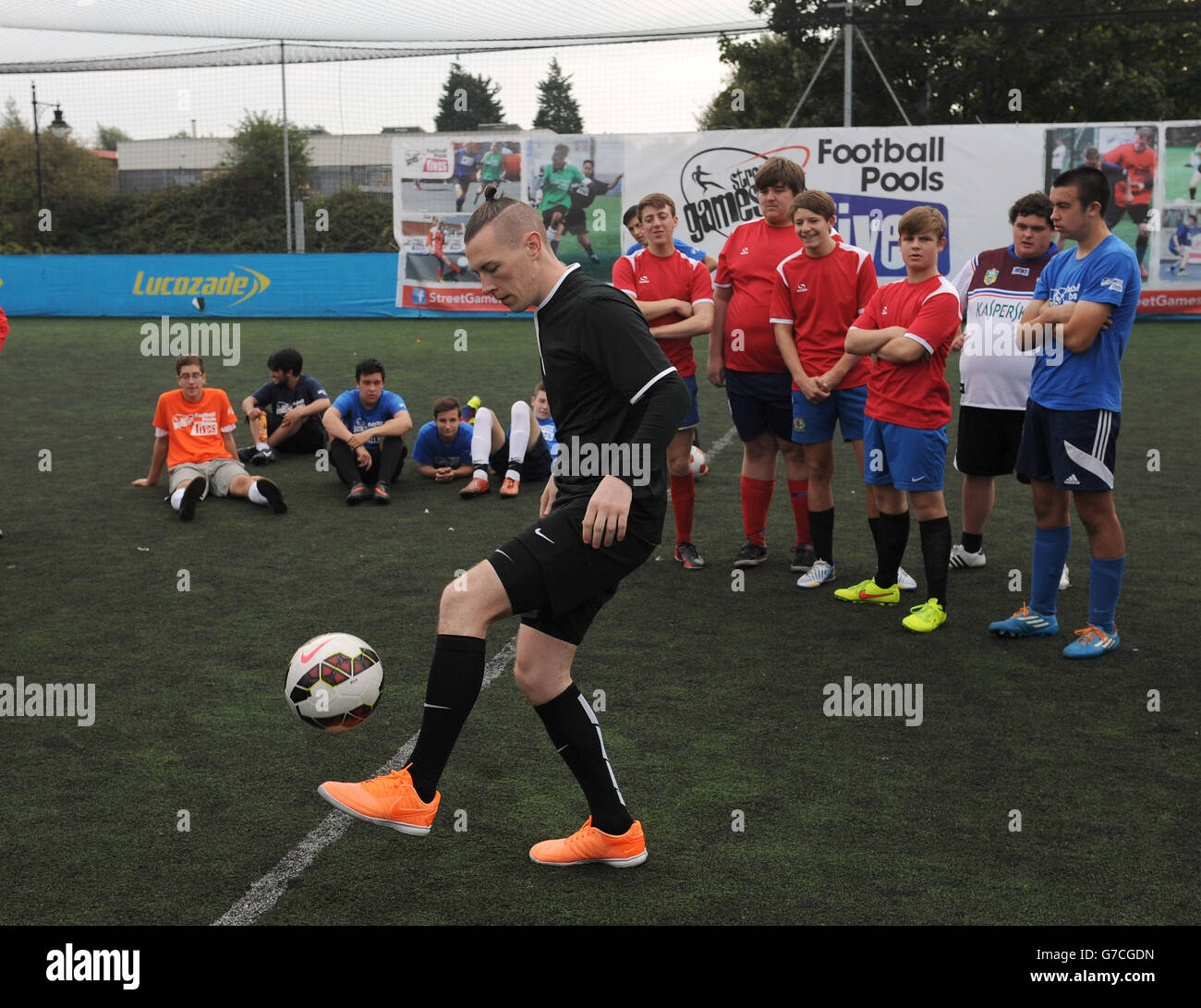 Sport - StreetGames Football Pools Fives - Leeds. Competitors in action ...
