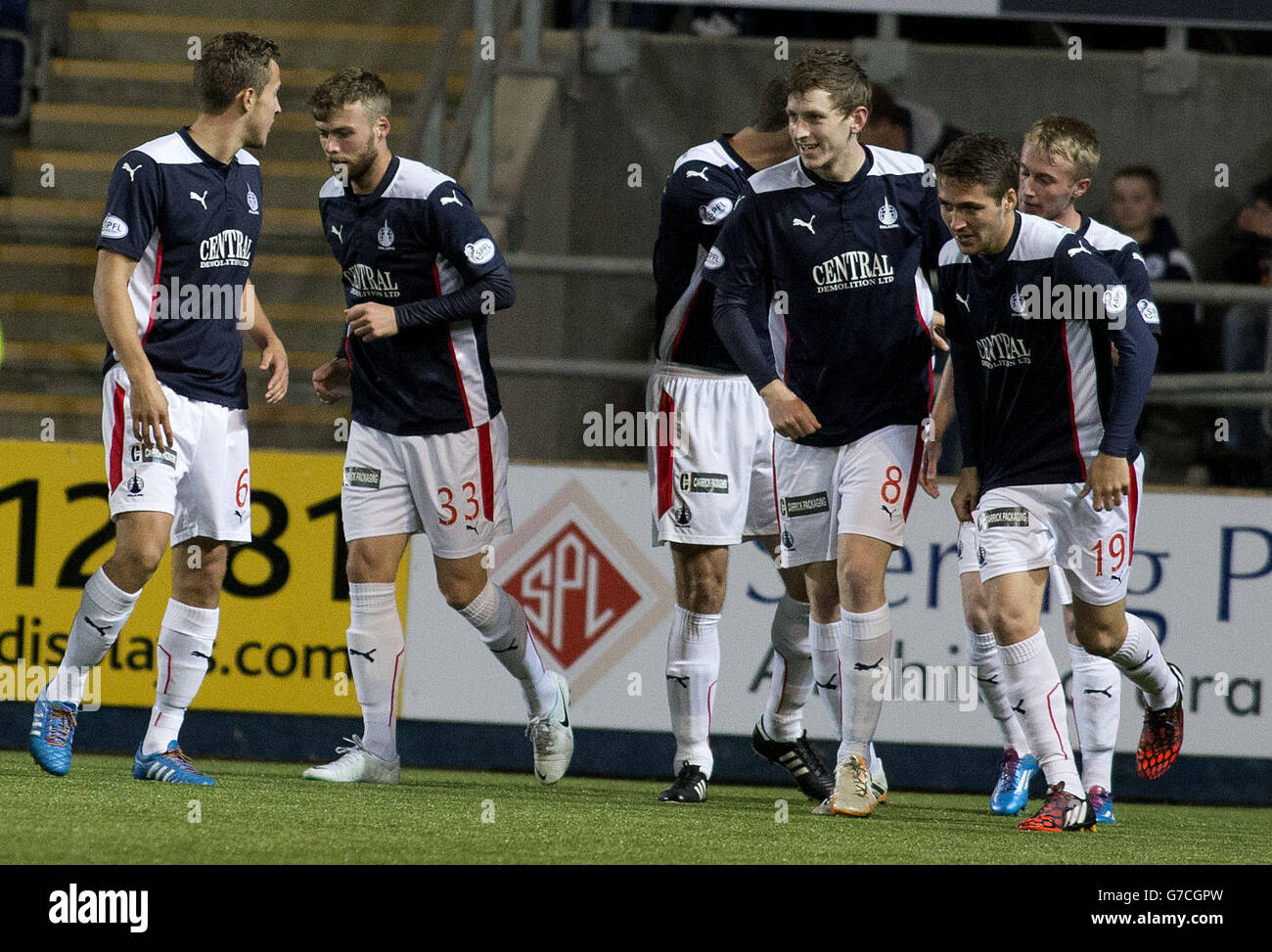 Falkirk's Rory Loy (33) celebrates his goal with his team mates during ...