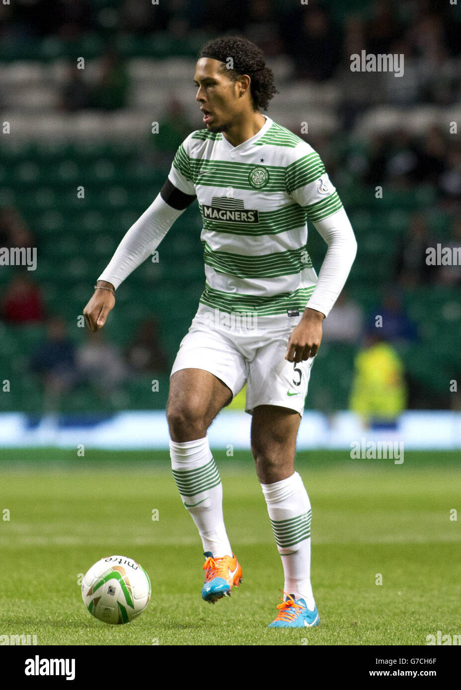 Celtic's Virgil Van Dijk in action during the Scottish League Cup Third ...