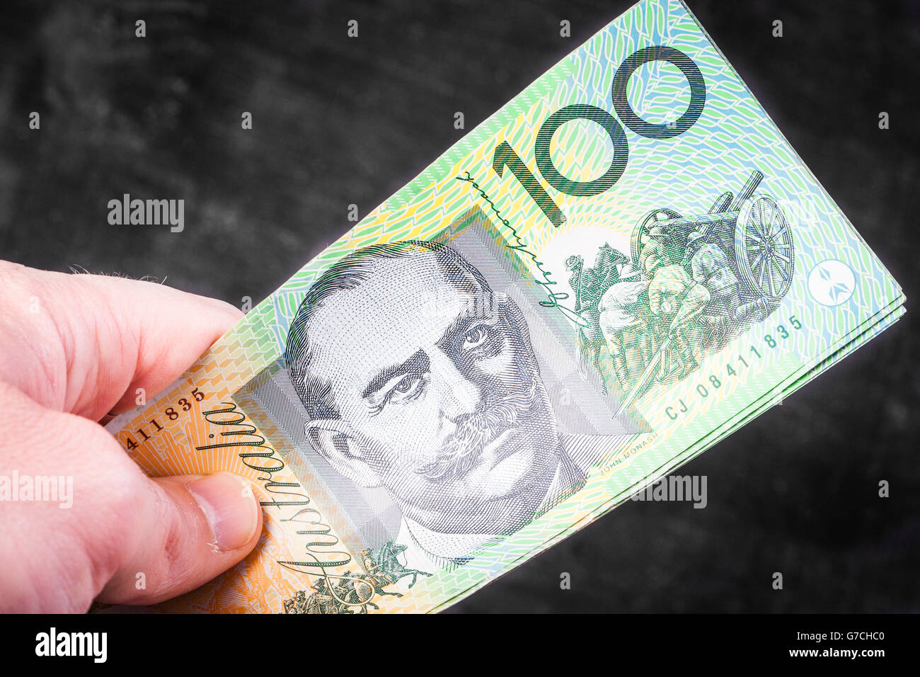 Australian 100 dollar note hi-res stock photography and images - Alamy