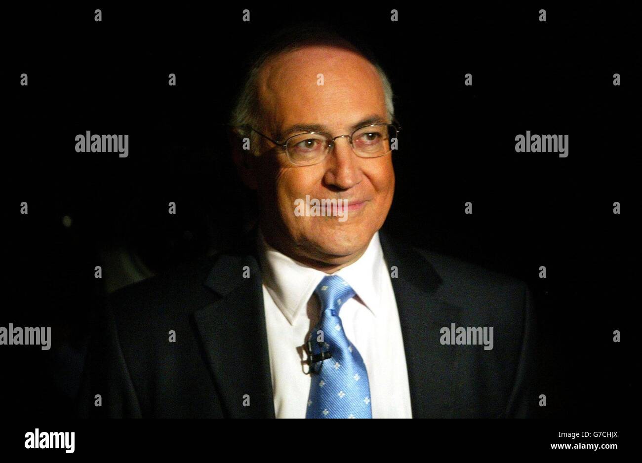 The Leader of the Conservative Party Michael Howard, walks to the stage ...