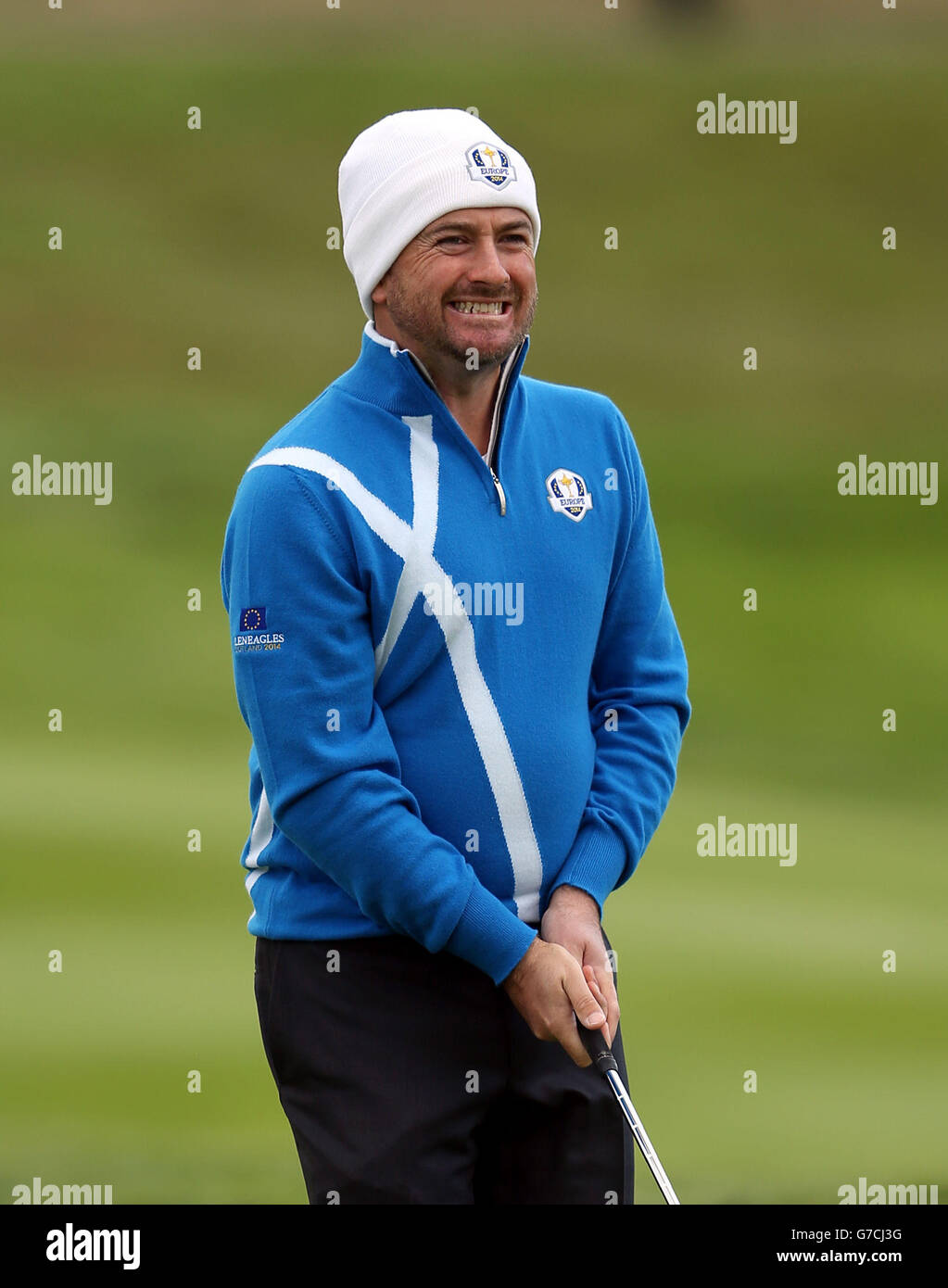 Europe's Graeme McDowell on the seventh hole during the Foursomes ...