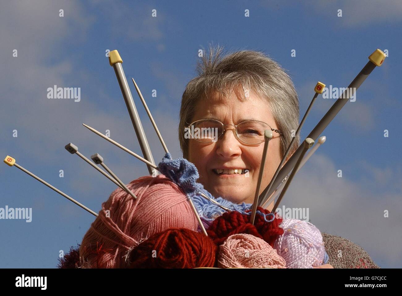 World Championship speed knitting competition Stock Photo - Alamy