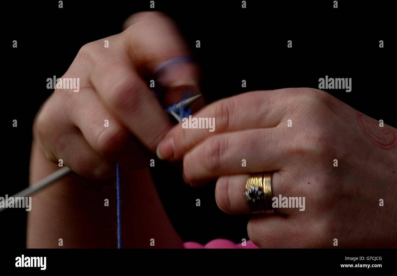 World Championship speed knitting competition Stock Photo - Alamy