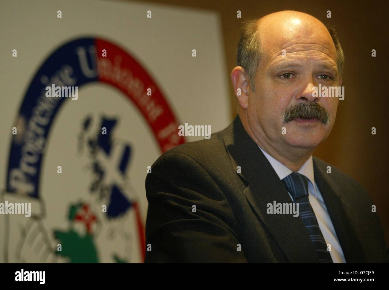 Progressive Unionist leader David Ervine, speaking at the party's ...
