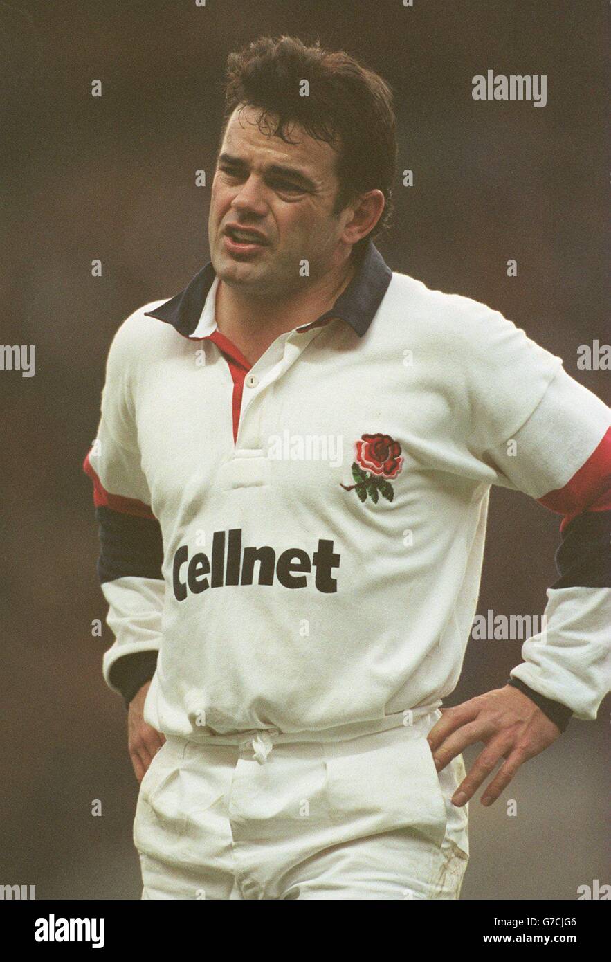 Rugby Union ... England v Italy. Will Carling, England Stock Photo - Alamy