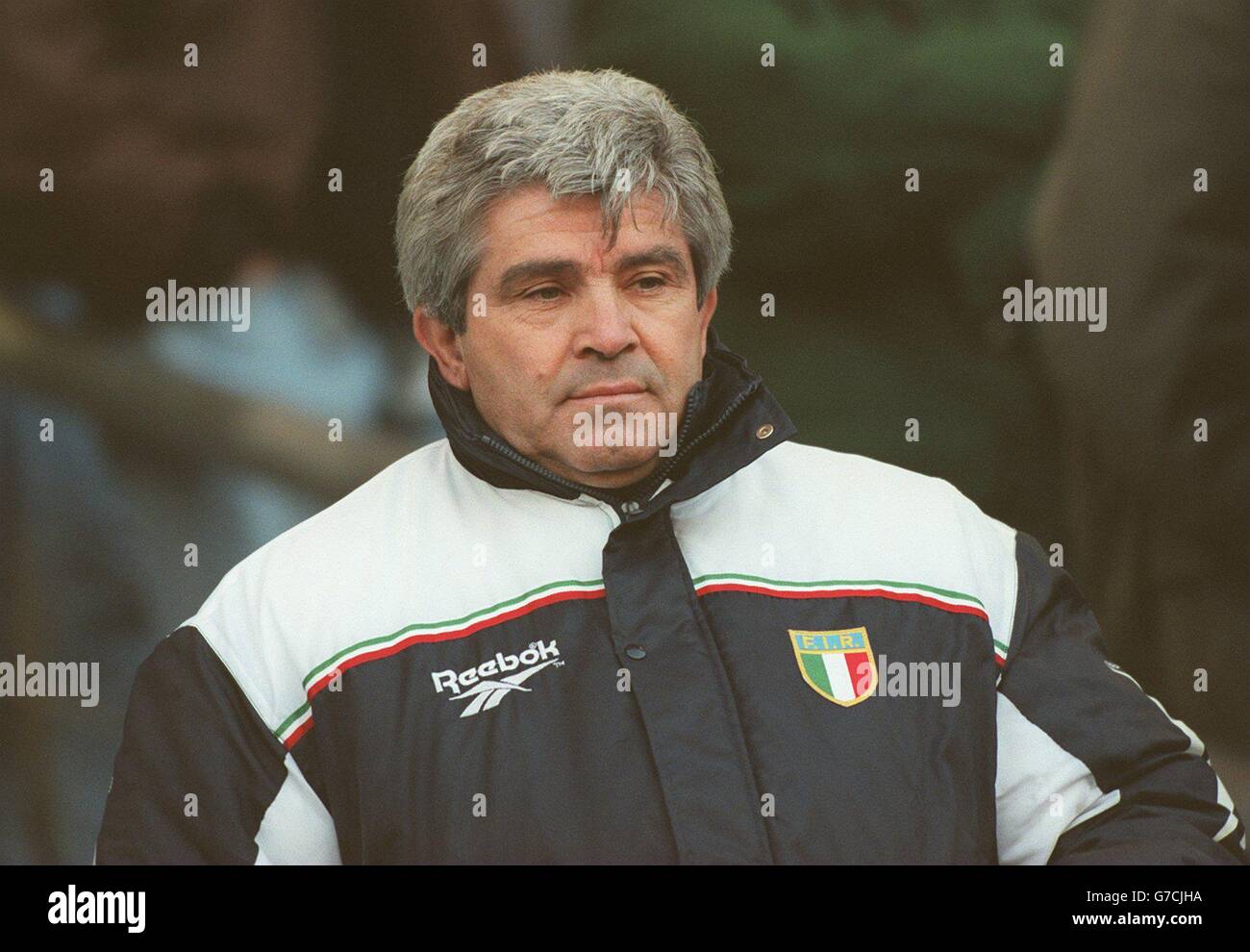 Rugby Union England v Italy. Italian coach Georges Coste Stock Photo ...