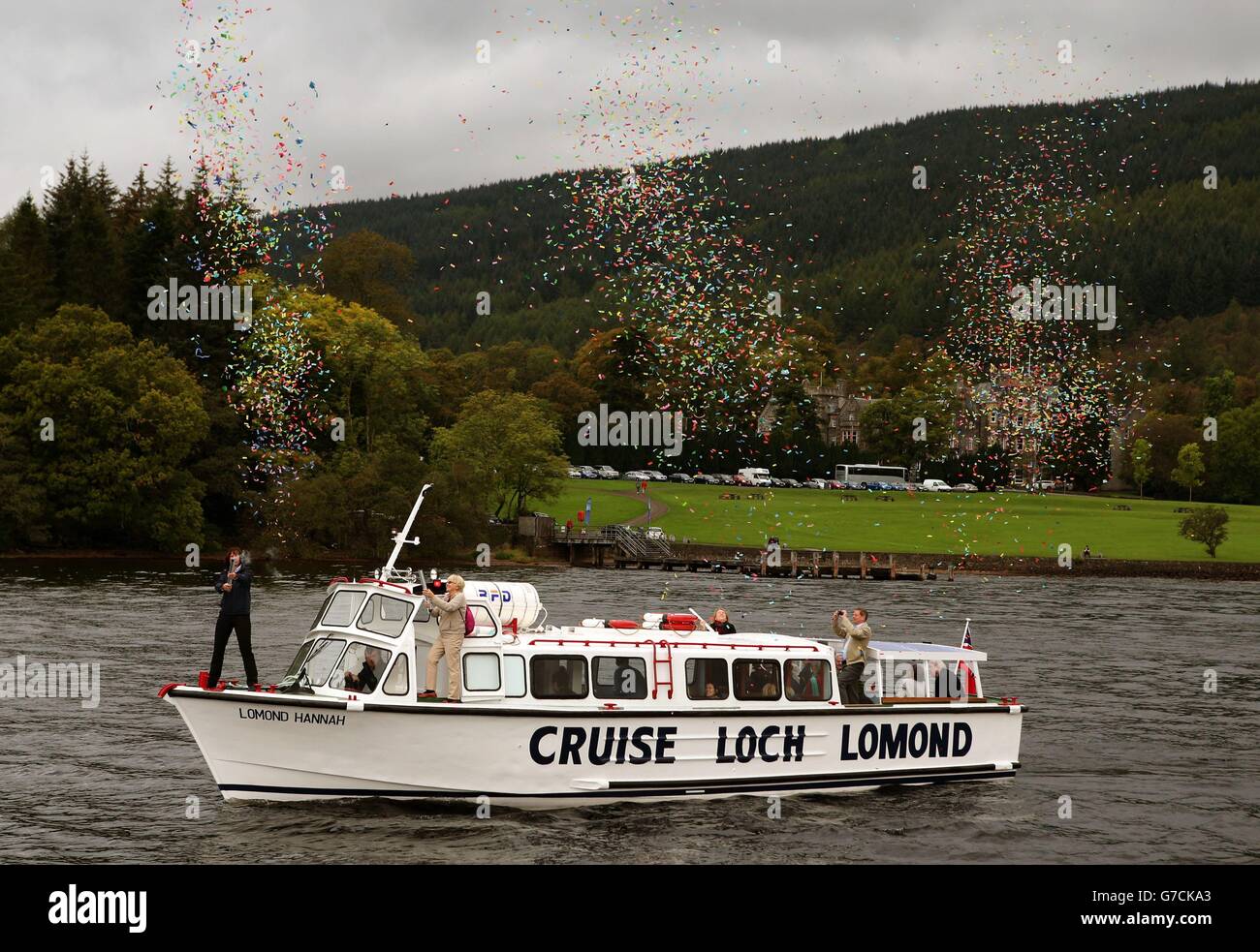 The refurbished passenger boat MV Lomond Hannah on Loch Lomond named ...