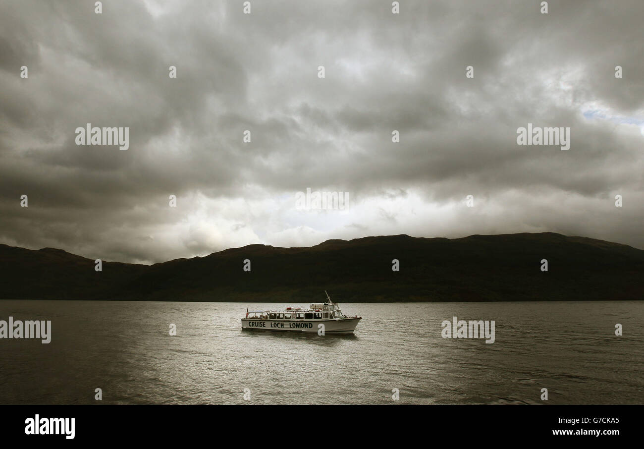 The refurbished passenger boat MV Lomond Hannah on Loch Lomond named ...