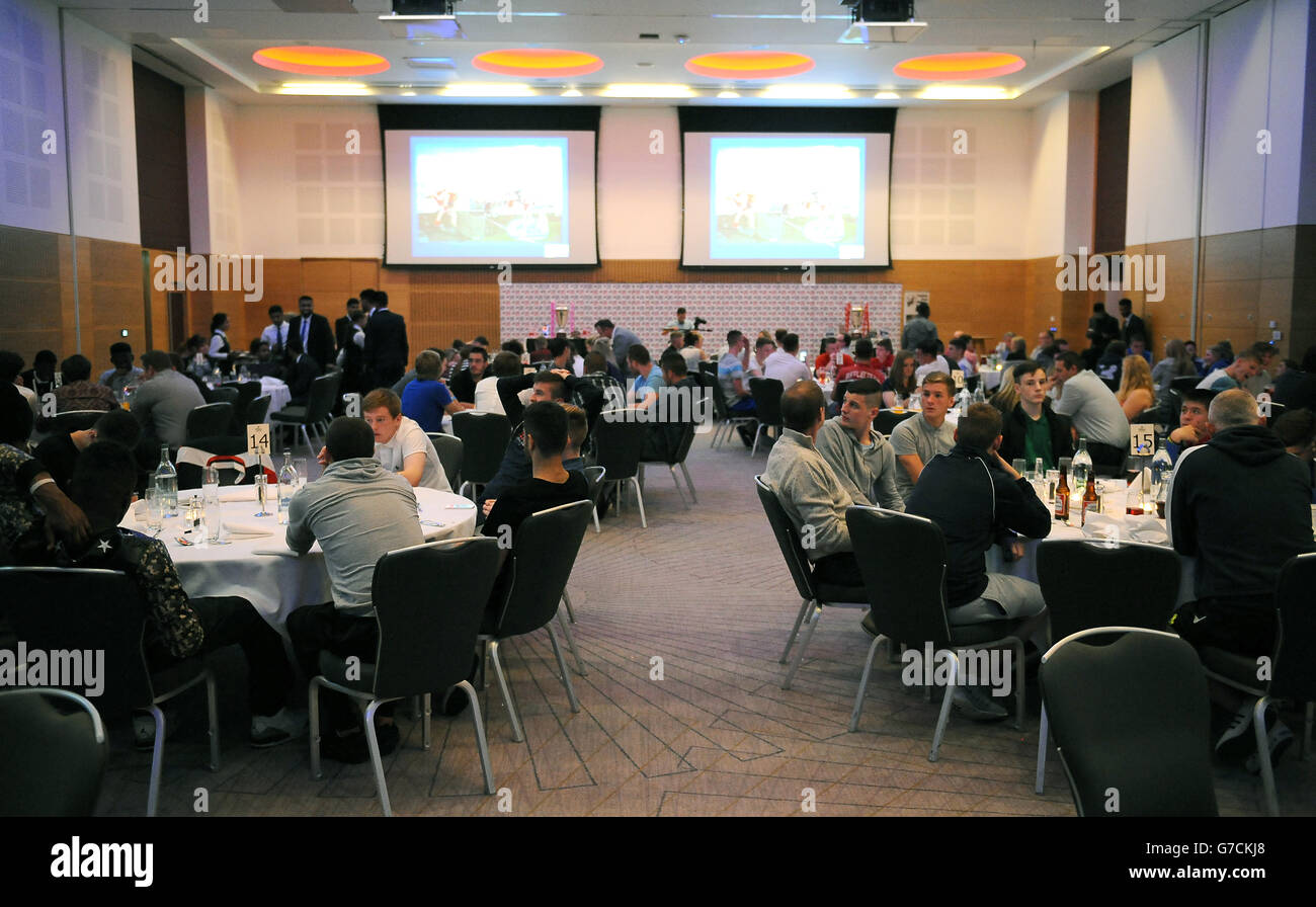 A general view of the Bobby Robson Suite at St George's Park during the ...