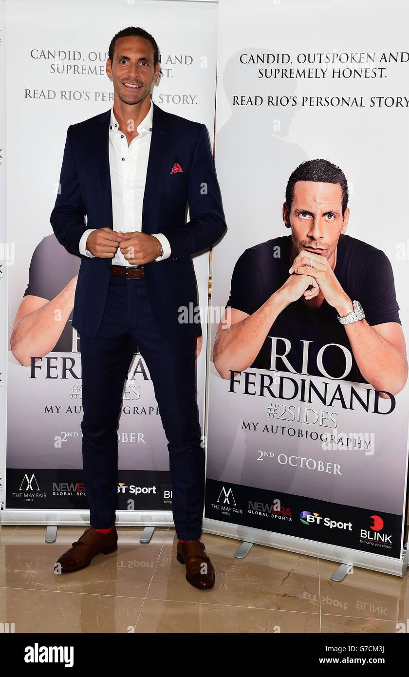 Rio Ferdinand book launch - London. Rio Ferdinand attending the launch ...