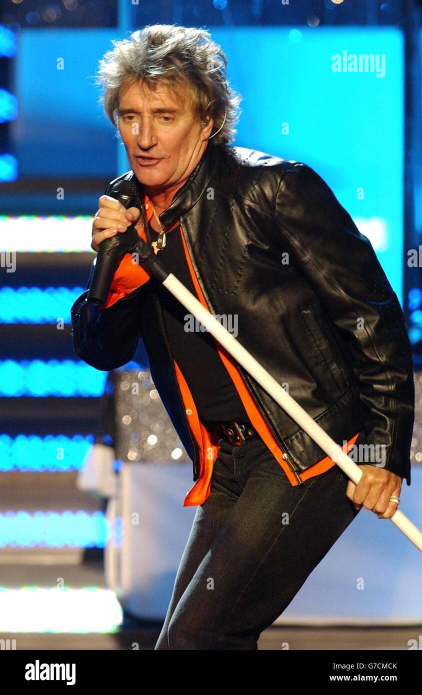 Singer Rod Stewart performs live onstage during his 'One Night With Rod ...