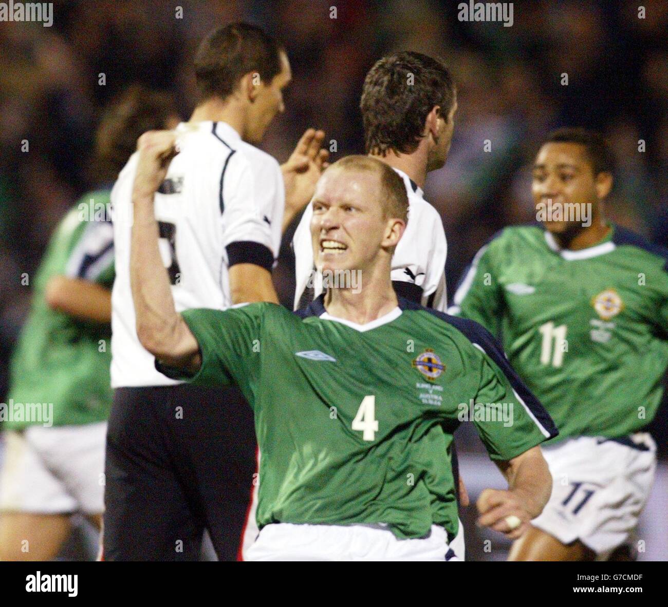 Northern Ireland's Colin Murdock celebrates after scoring against ...