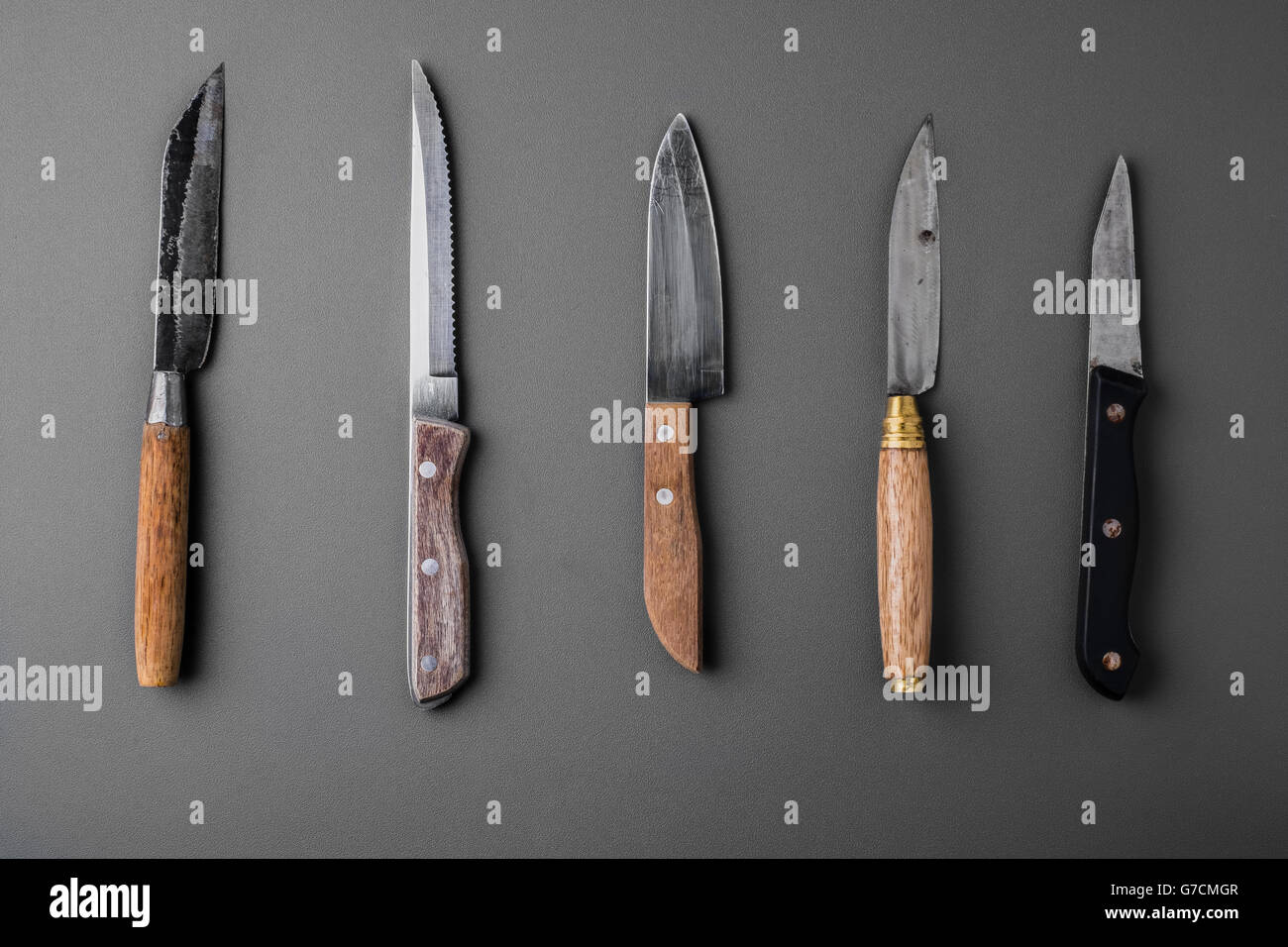Many kitchen knives on hi-res stock photography and images - Alamy