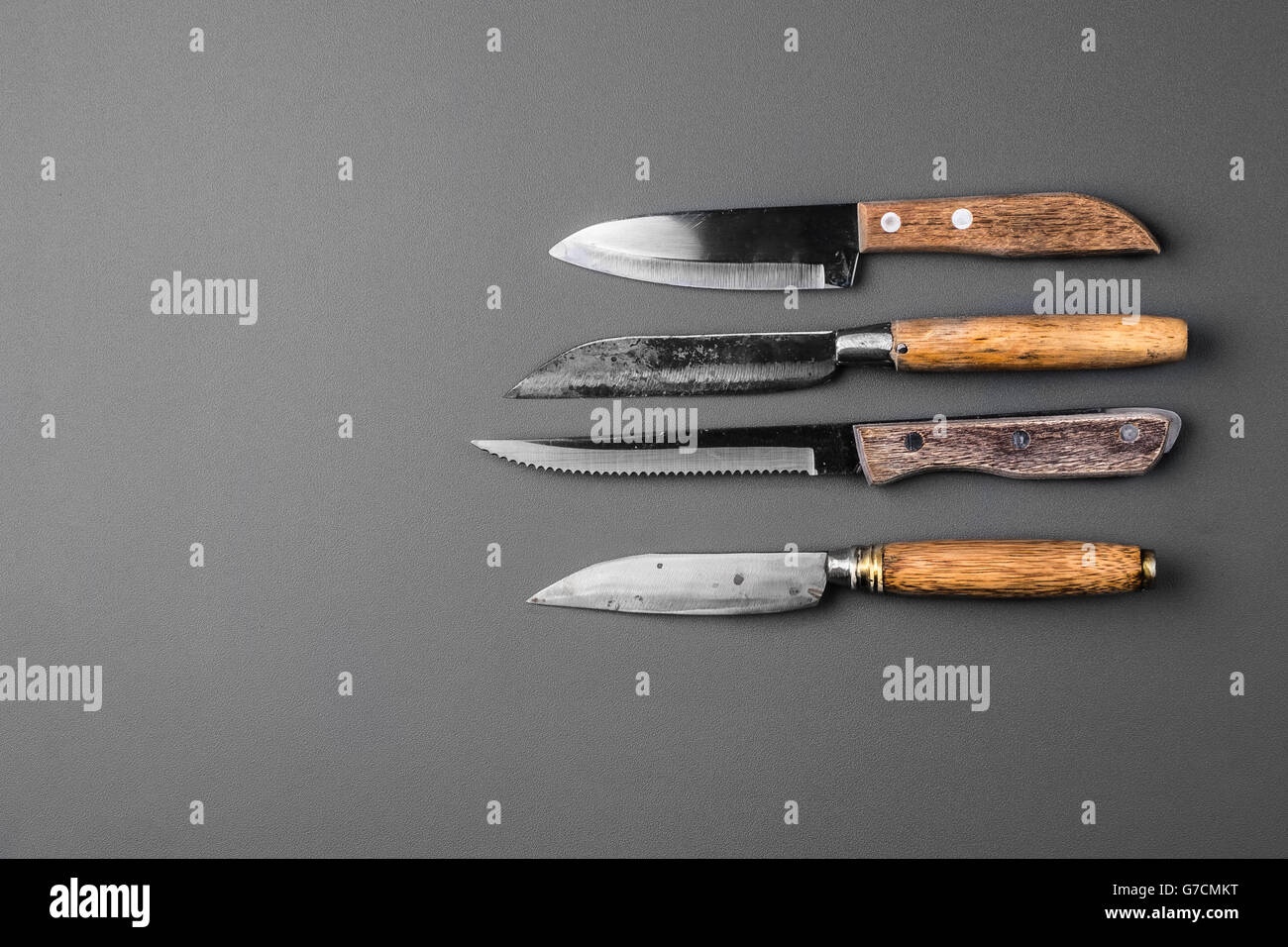 Many kitchen knives on hi-res stock photography and images - Alamy