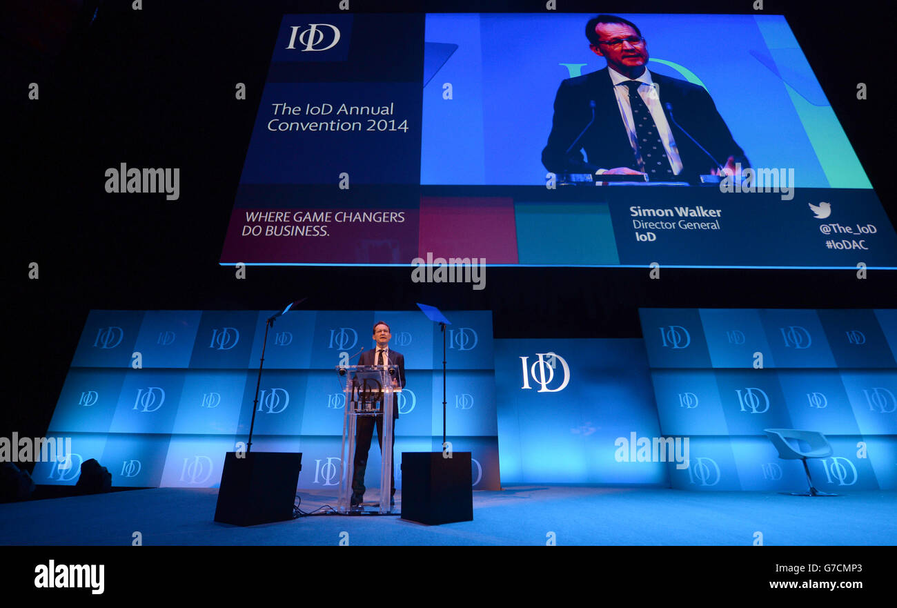 Simon Walker, IoD Director General speaks during the Institute of ...
