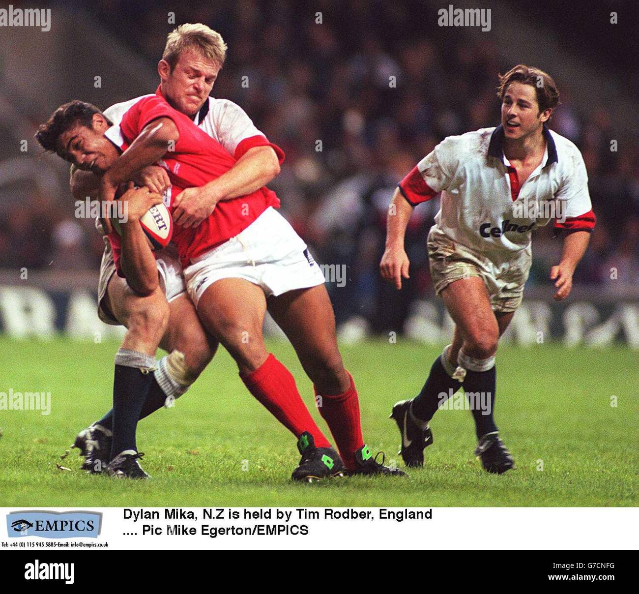 INTERNATIONAL RUGBY UNION. England v New Zealand Barbarians. Dylan Mika ...