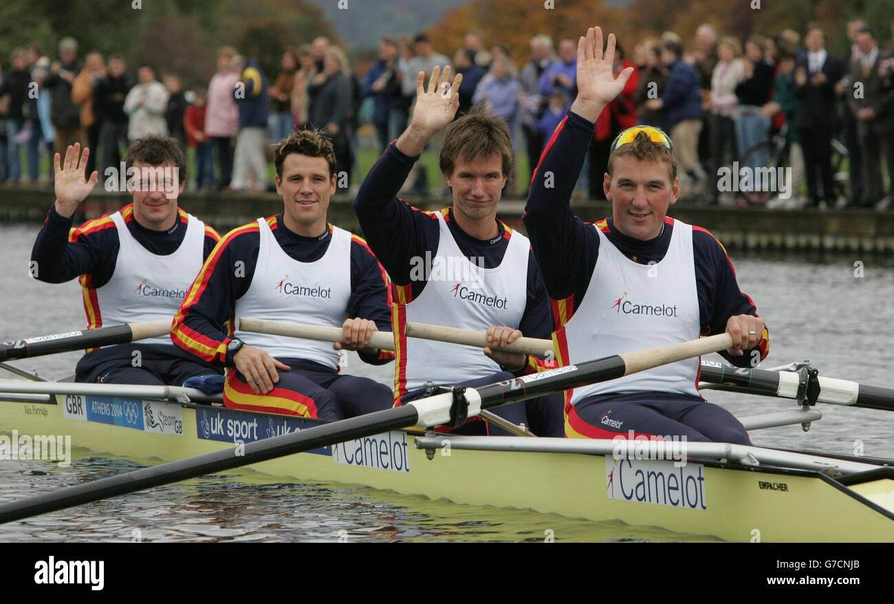 Olympic gold medal winning rowers victory parade Stock Photo - Alamy